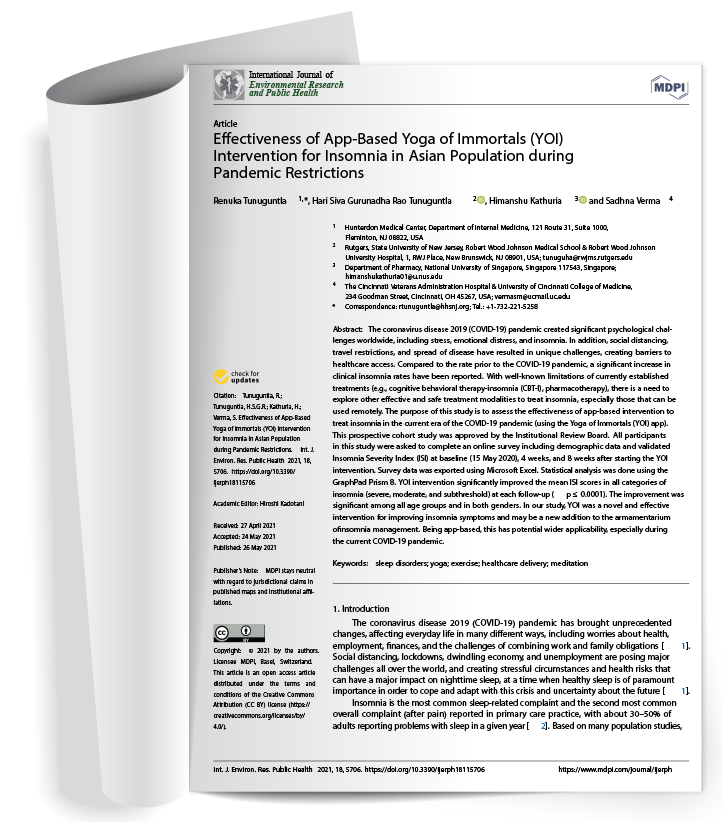 Medical Research - Yoga of Immortals Mauritius